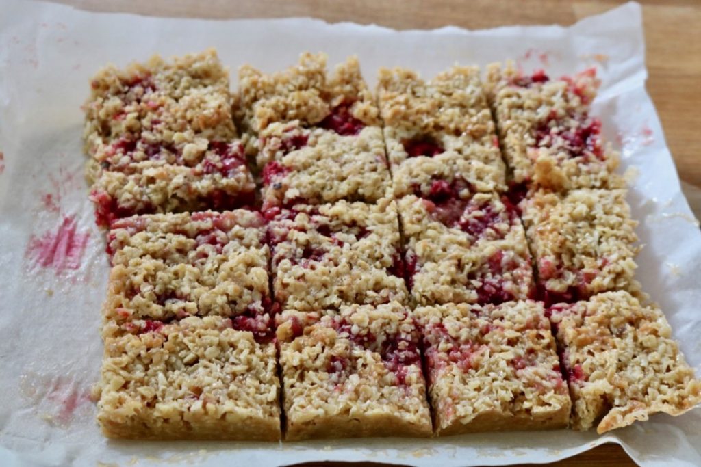 Raspberry Flapjacks With Coconut Traybake - Sticky But Easy!